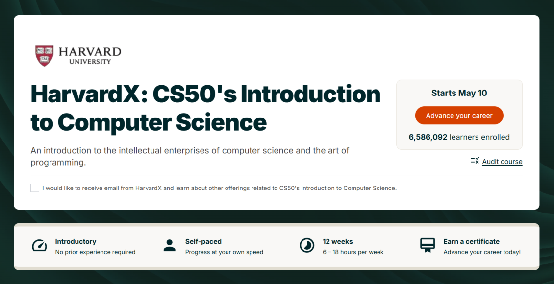 Harvard University Free Online Courses 2025 – with Free Certificates ...